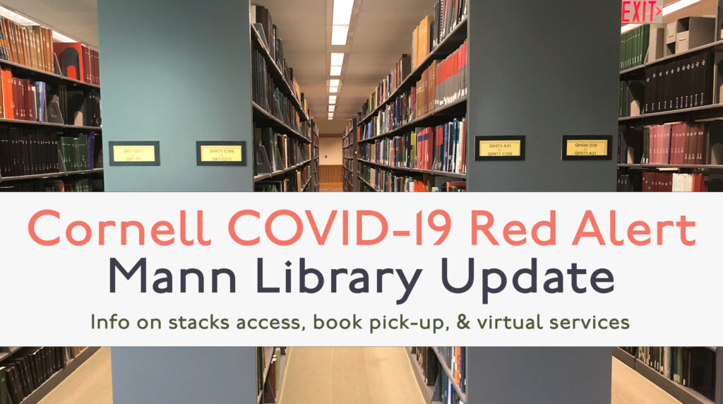 Cornell COVID-19 Red Alert: Mann Library Update – Mann Library